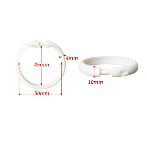 Curtains Clearance O-Type Transparent Shower Curtain Ring Large Plastic ...