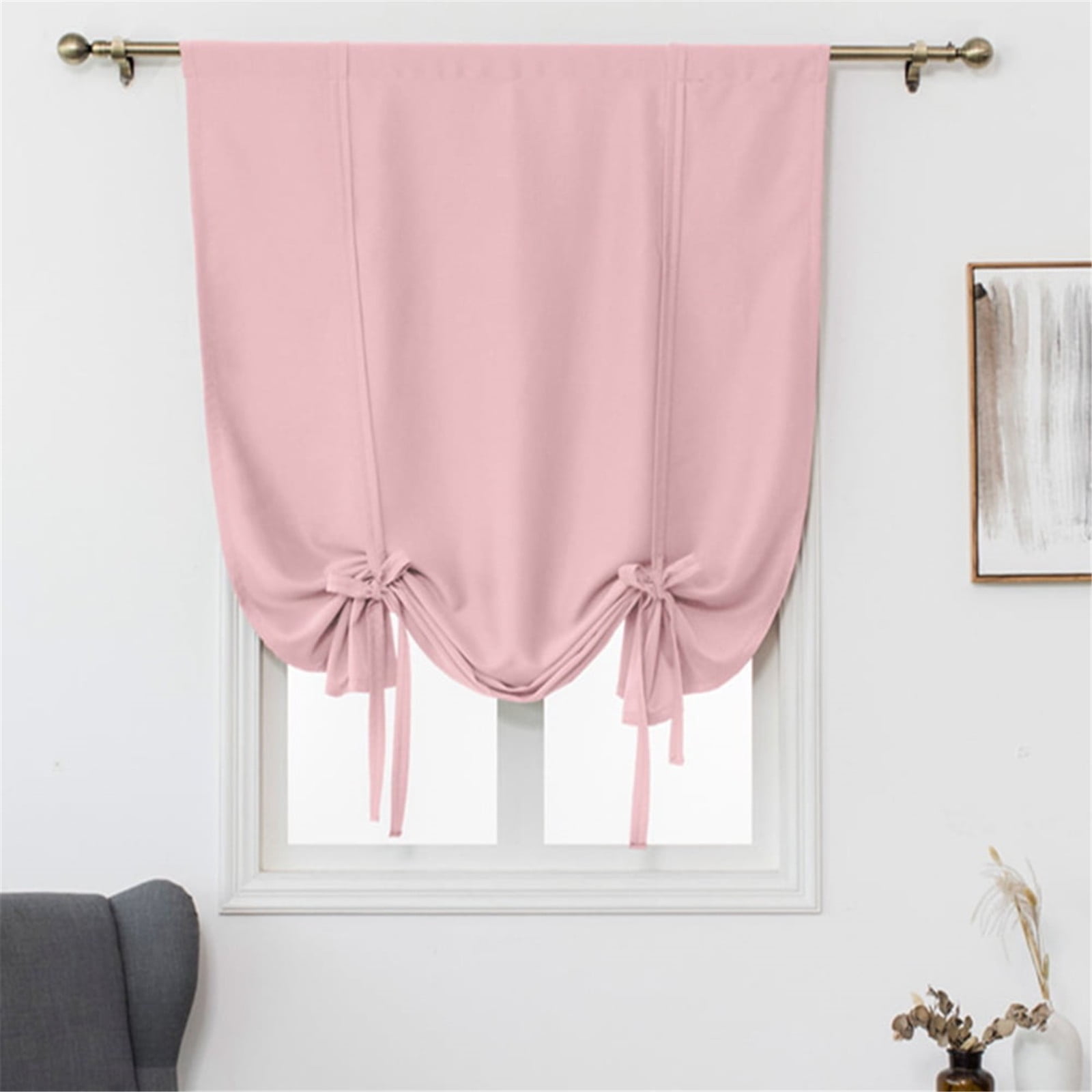 Curtains,Curtain For Bathroom Kitchen Adjustable Balloon Roman Curtains For Small Window Room ...