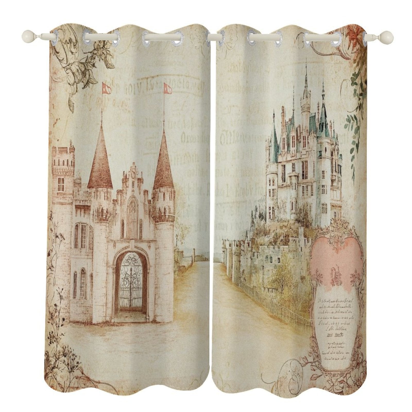 Curtains Darkening Blackout Curtains (2 Panels) Grommet Top Window for ...