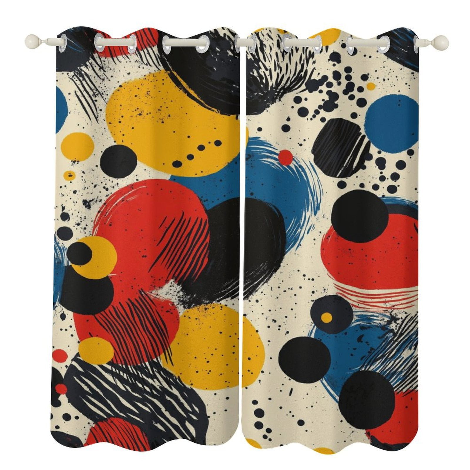 Curtains Darkening Blackout Curtains (2 Panels) Grommet Top Window for ...