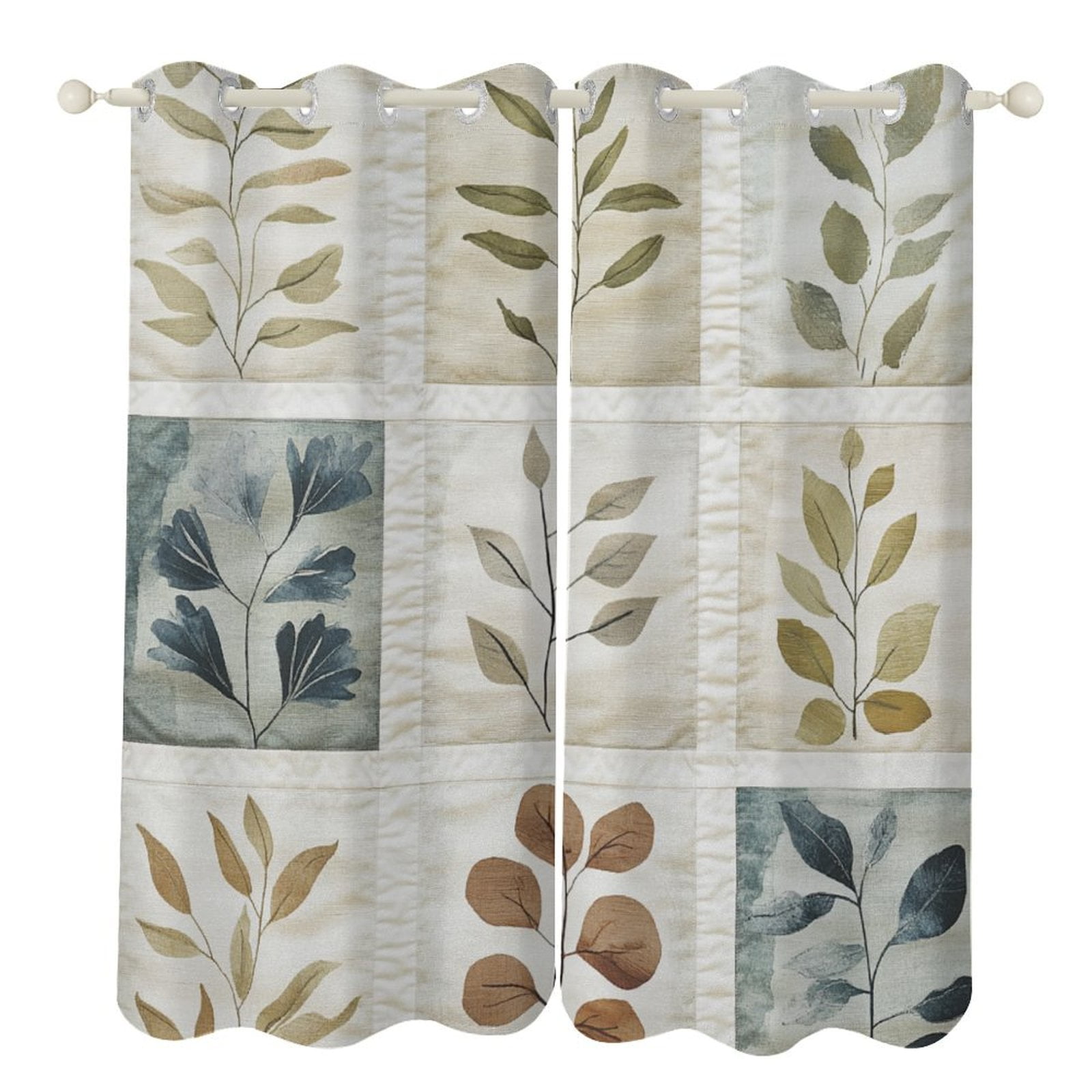 Curtains Darkening Blackout Curtains (2 Panels) Grommet Top Window for ...