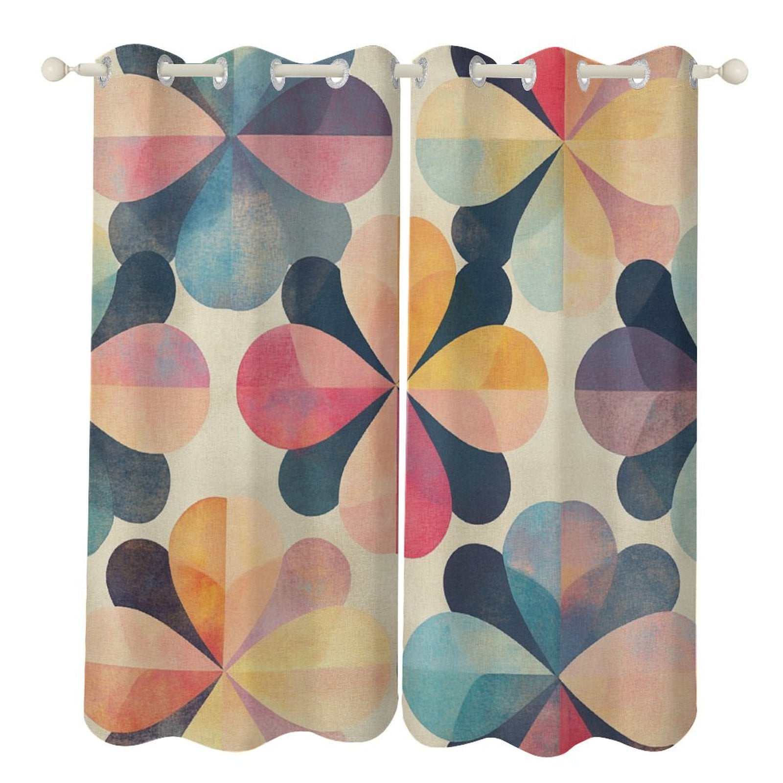 Curtains Darkening Blackout Curtains (2 Panels) Grommet Top Window for ...