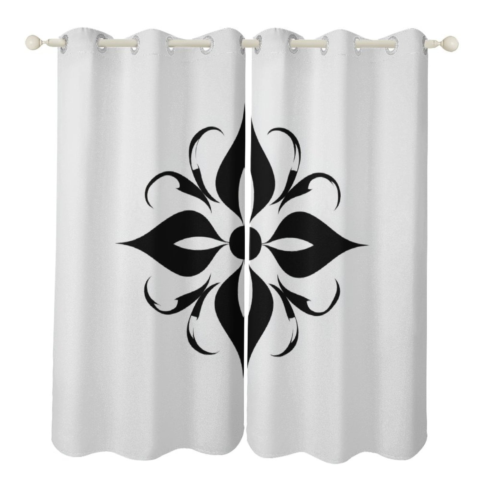 Curtains Darkening Blackout Curtains (2 Panels) Grommet Top Window for ...