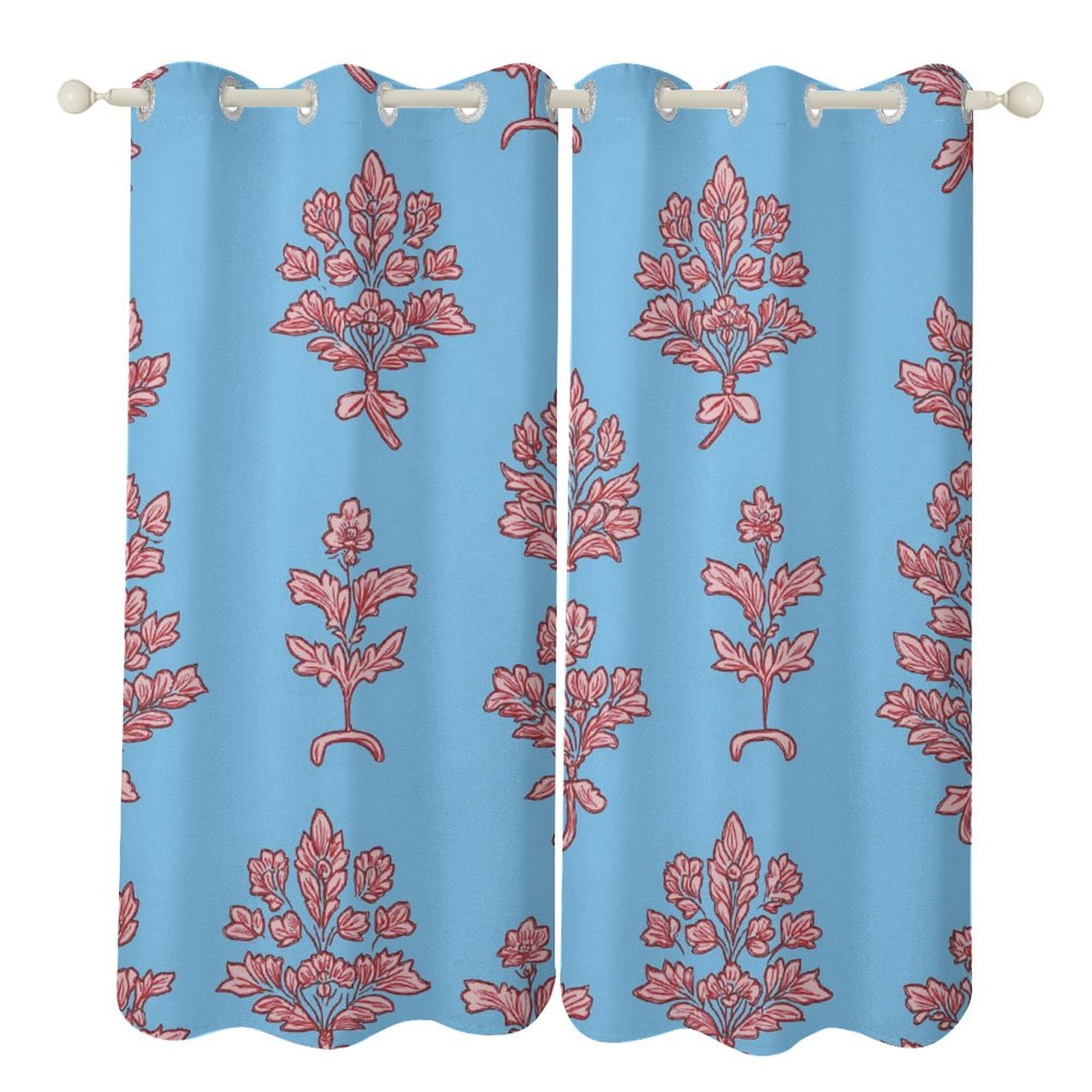 Curtains Darkening Blackout Curtains (2 Panels) Grommet Top Window for ...