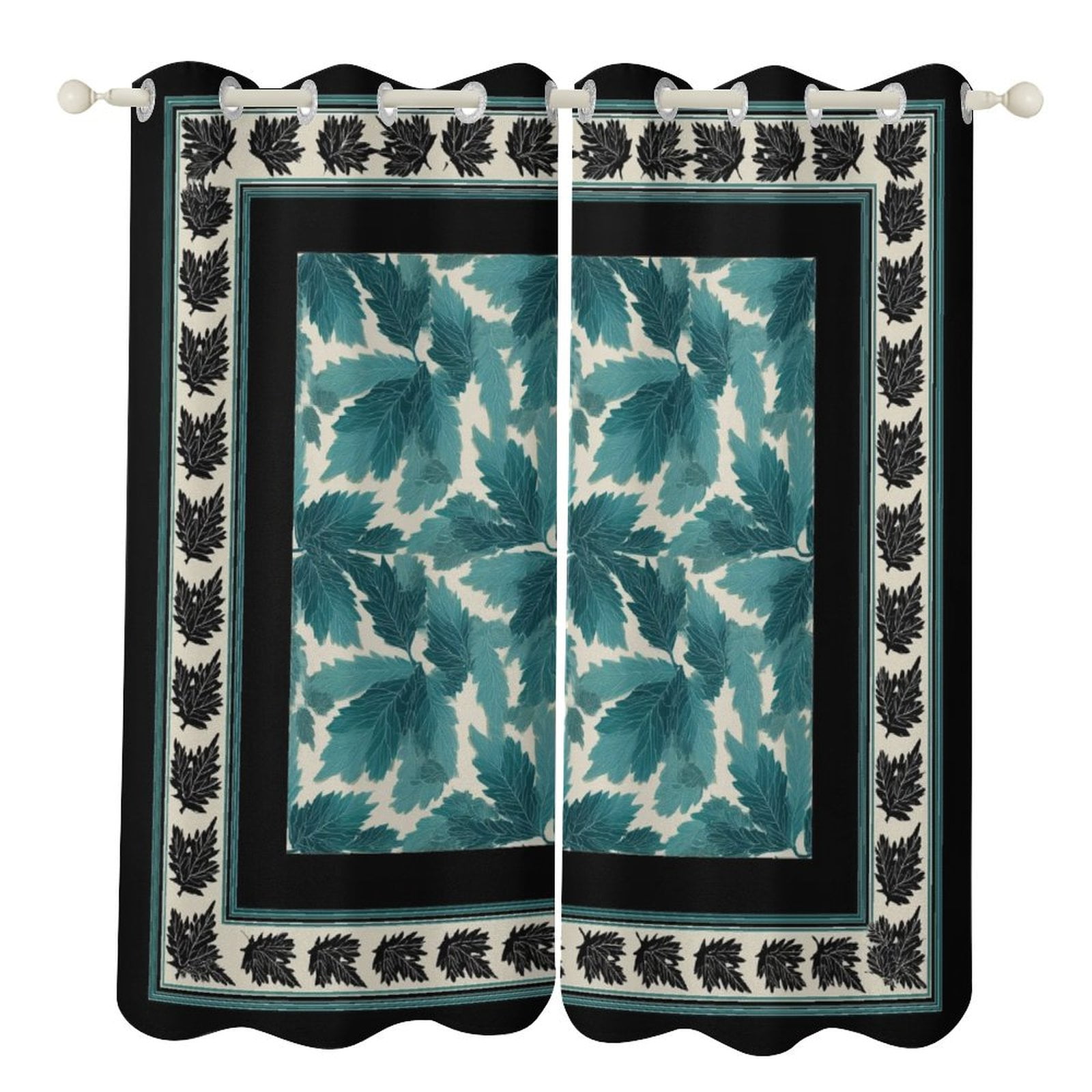 Curtains Darkening Blackout Curtains (2 Panels) Grommet Top Window for ...