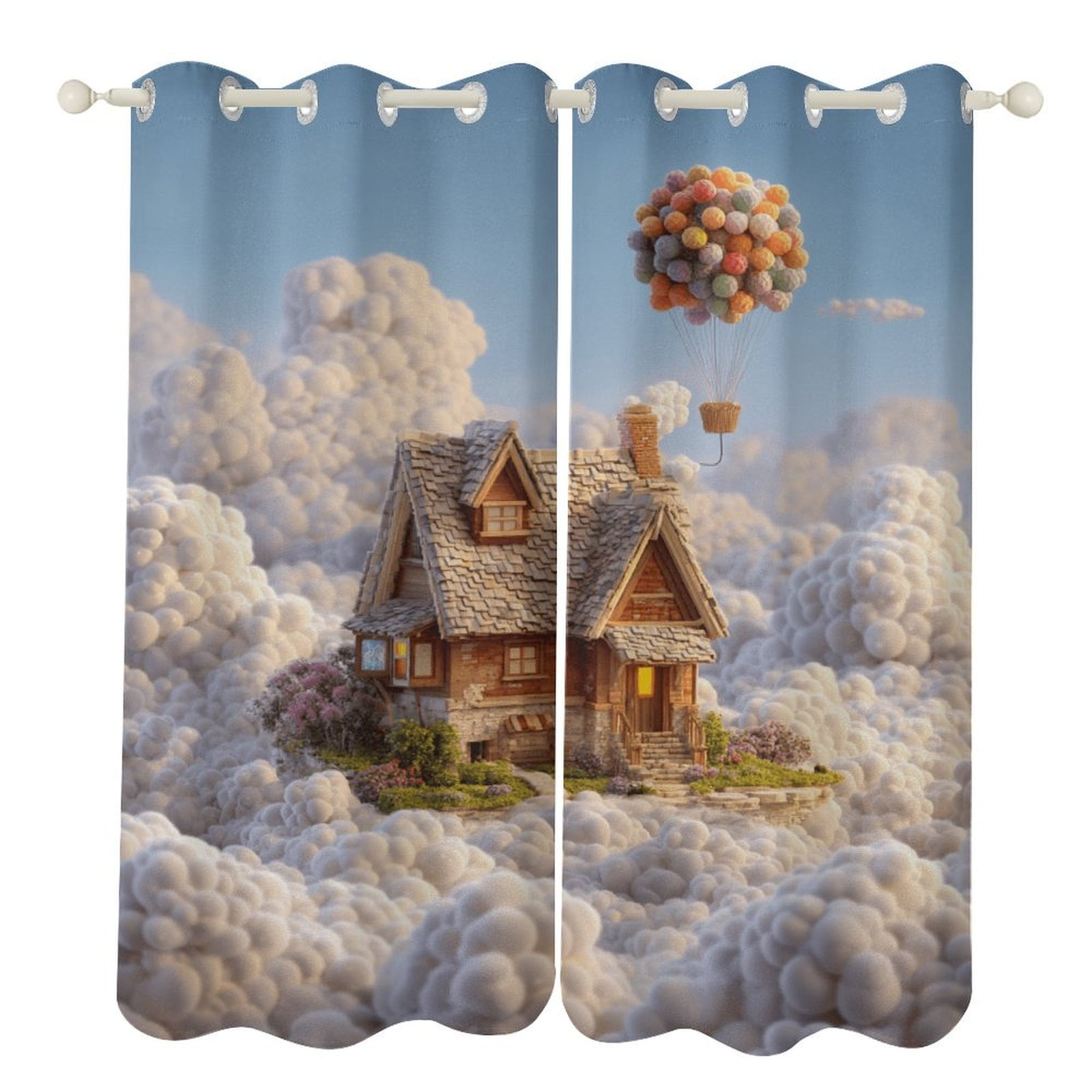 Curtains Darkening Blackout Curtains (2 Panels) Grommet Top Window for ...