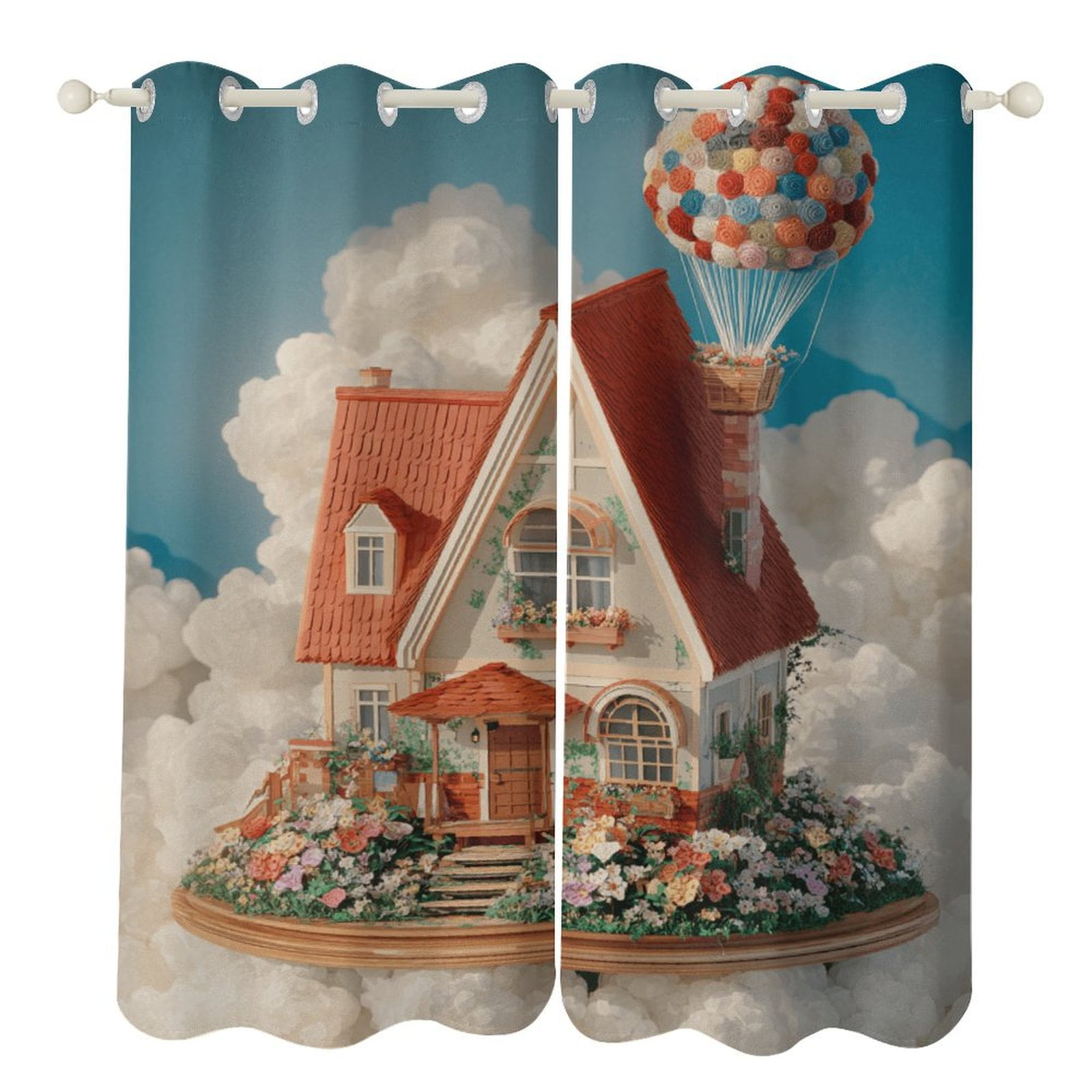 Curtains Darkening Blackout Curtains (2 Panels) Grommet Top Window for ...