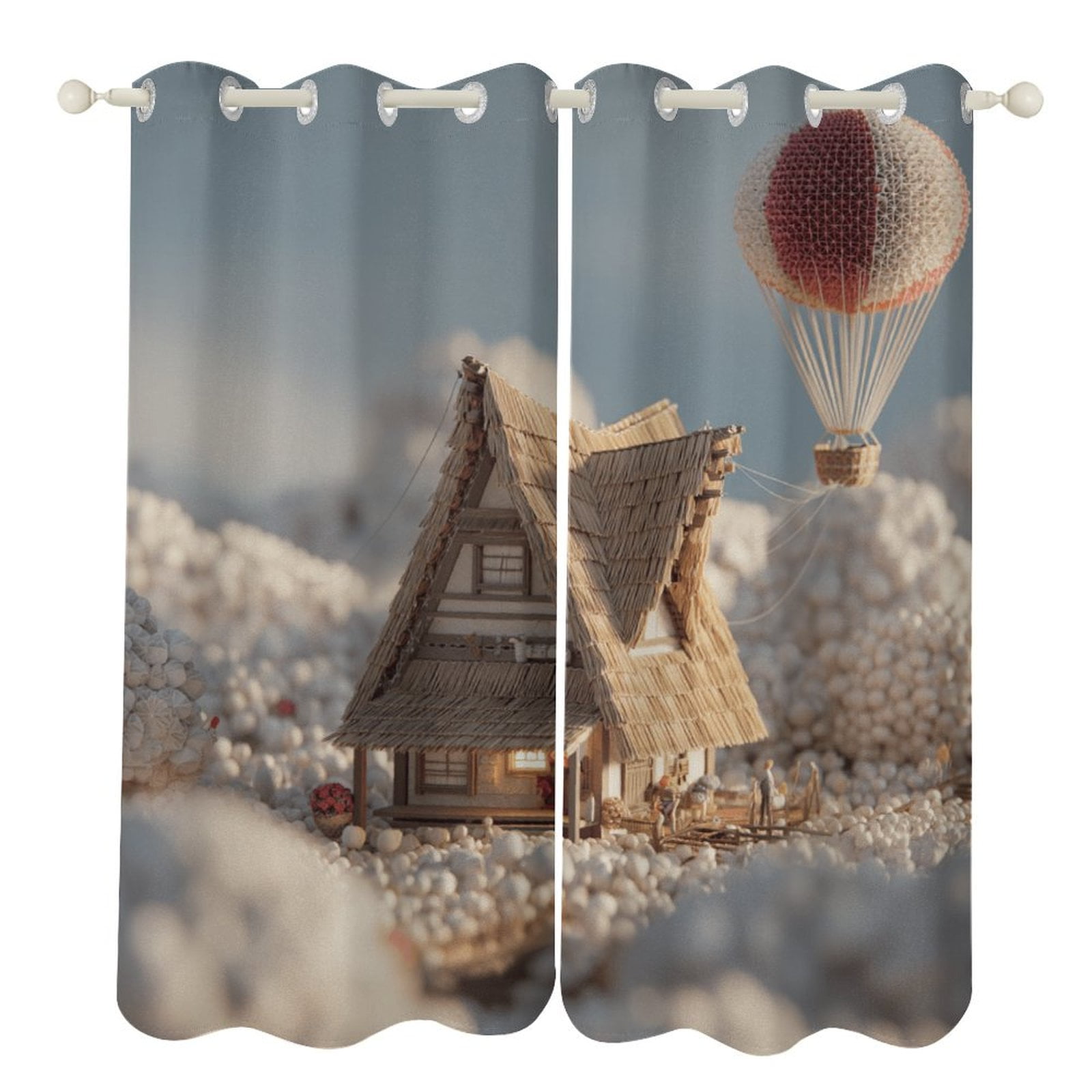 Curtains Darkening Blackout Curtains (2 Panels) Grommet Top Window for ...