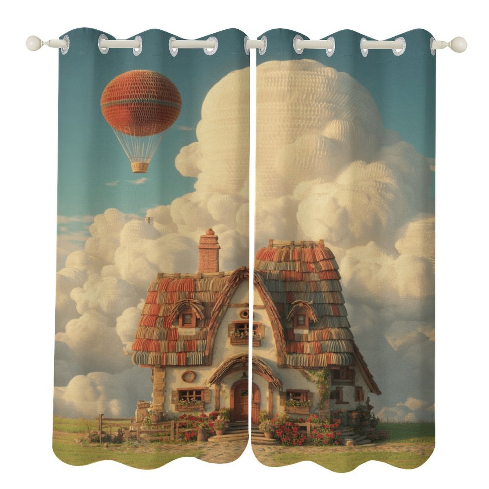 Curtains Darkening Blackout Curtains (2 Panels) Grommet Top Window for ...