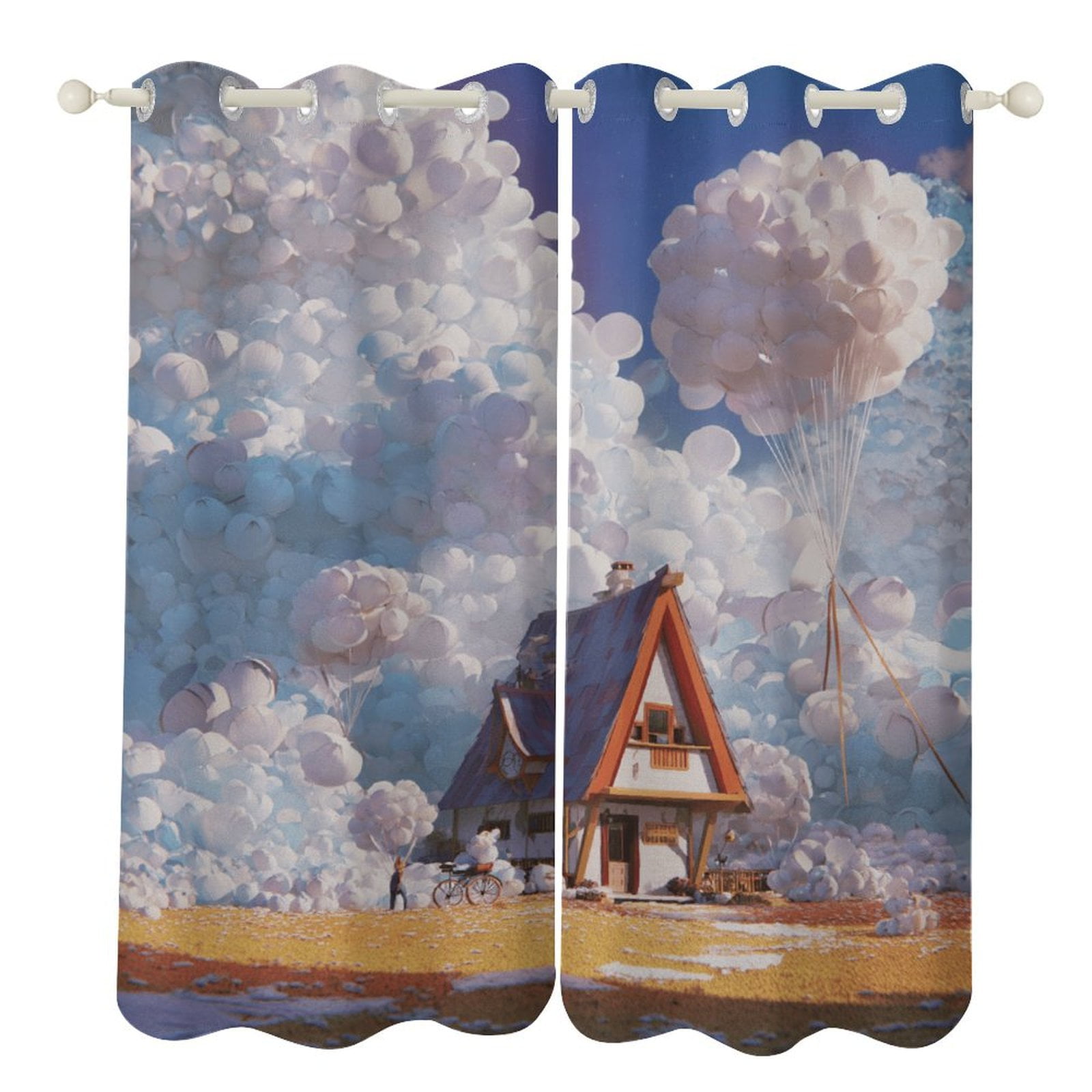 Curtains Darkening Blackout Curtains (2 Panels) Grommet Top Window for ...