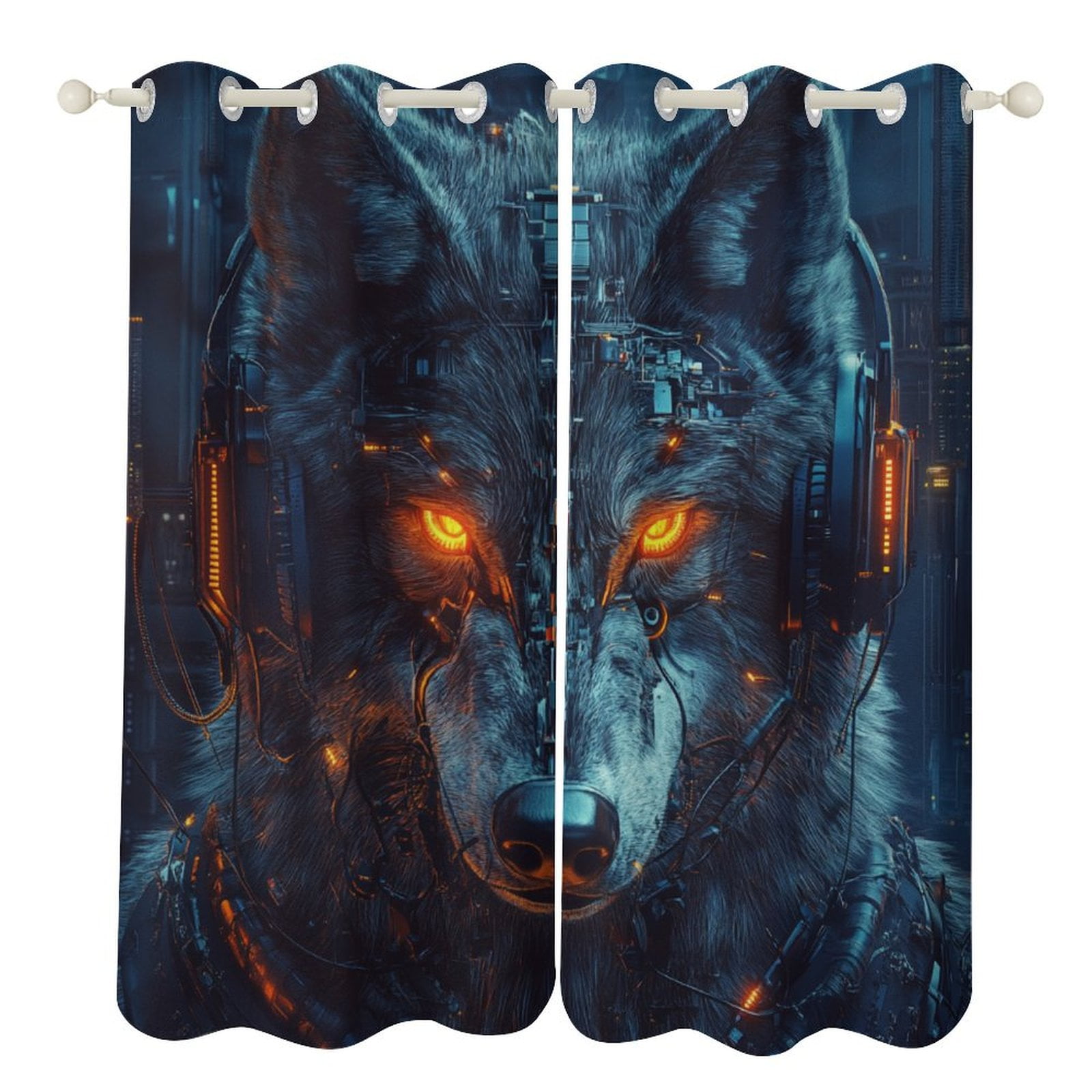 Curtains Darkening Blackout Curtains (2 Panels) Grommet Top Window for ...