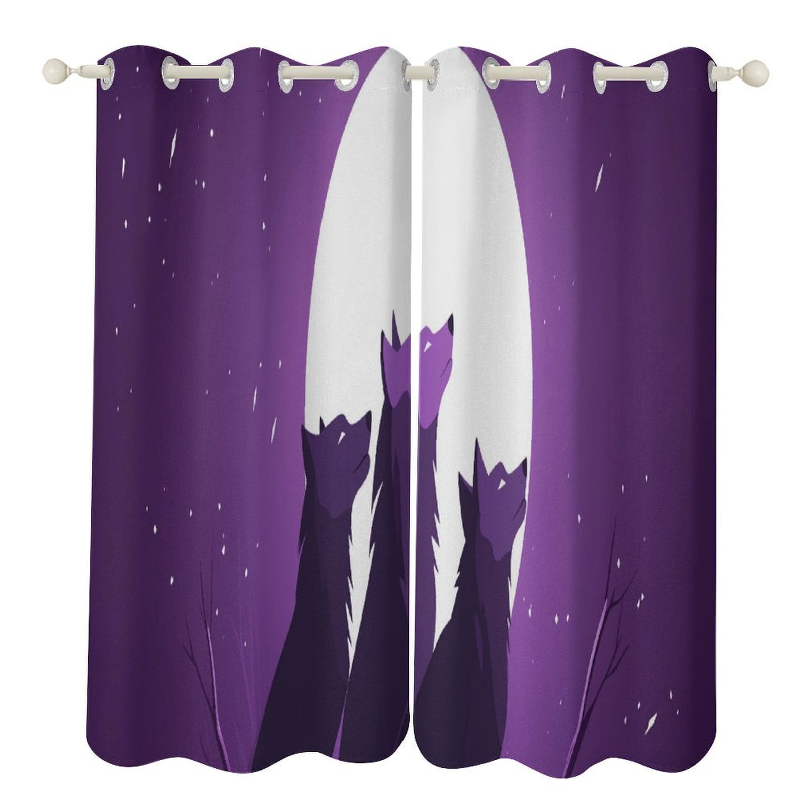 Curtains Darkening Blackout Curtains (2 Panels) Grommet Top Window for ...