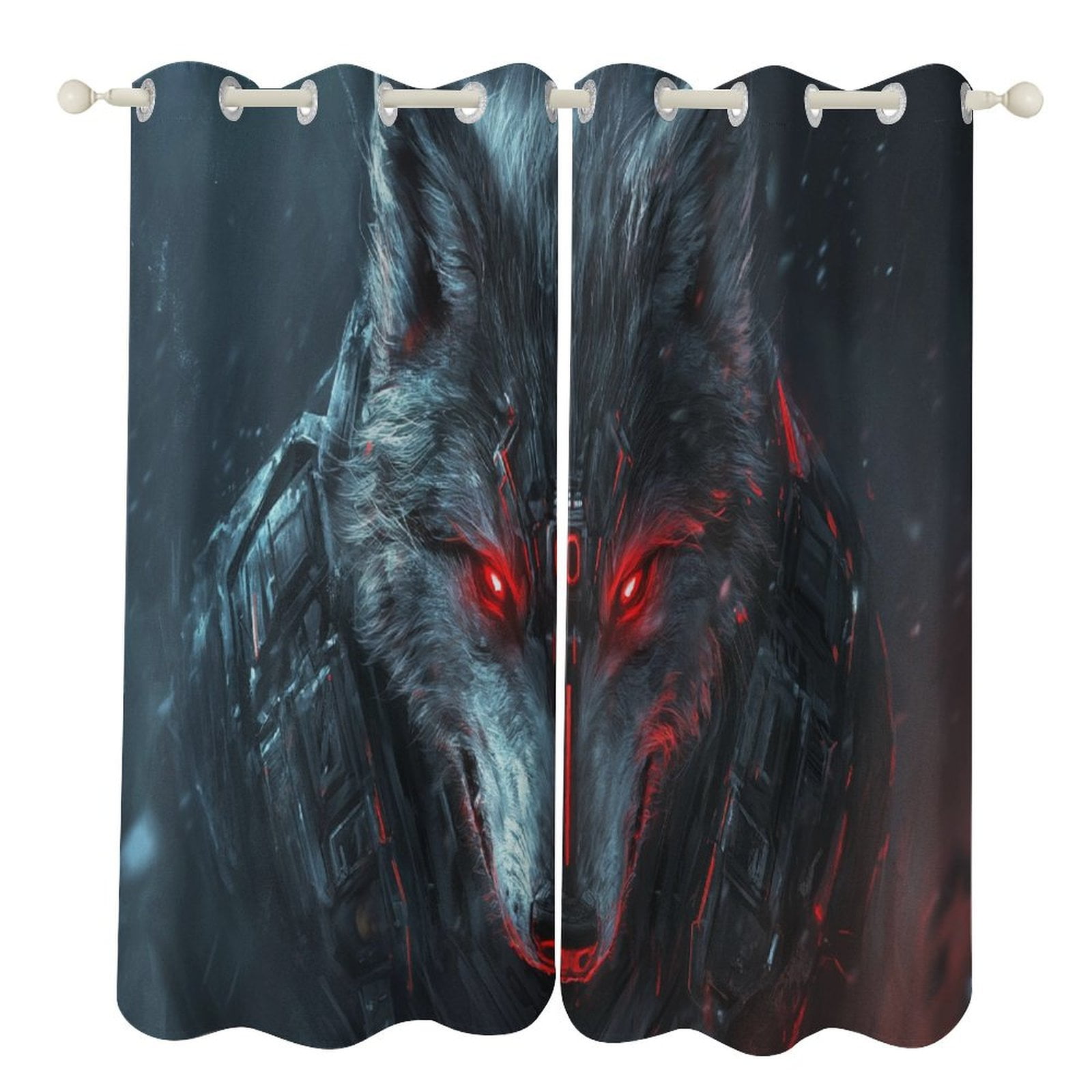 Curtains Darkening Blackout Curtains (2 Panels) Grommet Top Window for ...