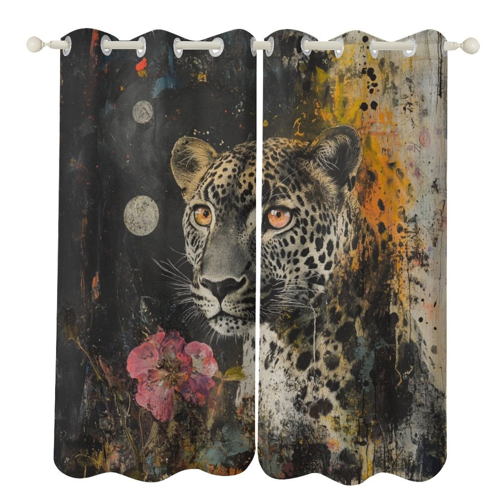 Curtains Darkening Blackout Curtains (2 Panels) Grommet Top Window for ...