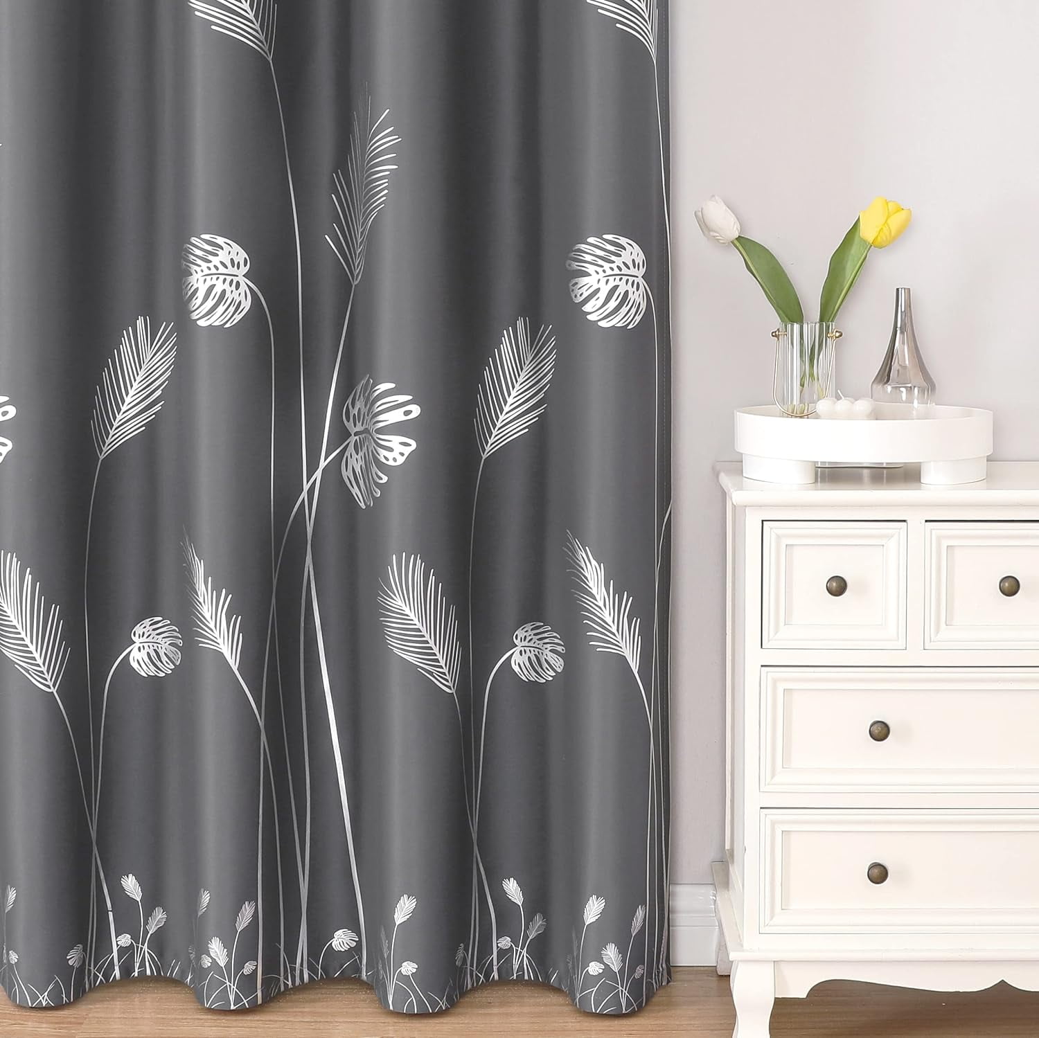 Curtains & Drapes 84 Inches Long 2 Panels Set For Living Room With ...