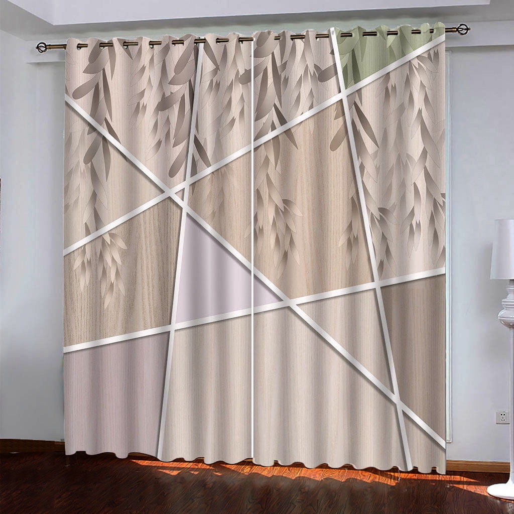Curtains For Rooms 3D Scandinavian Geometric Art Patterns Windows ...