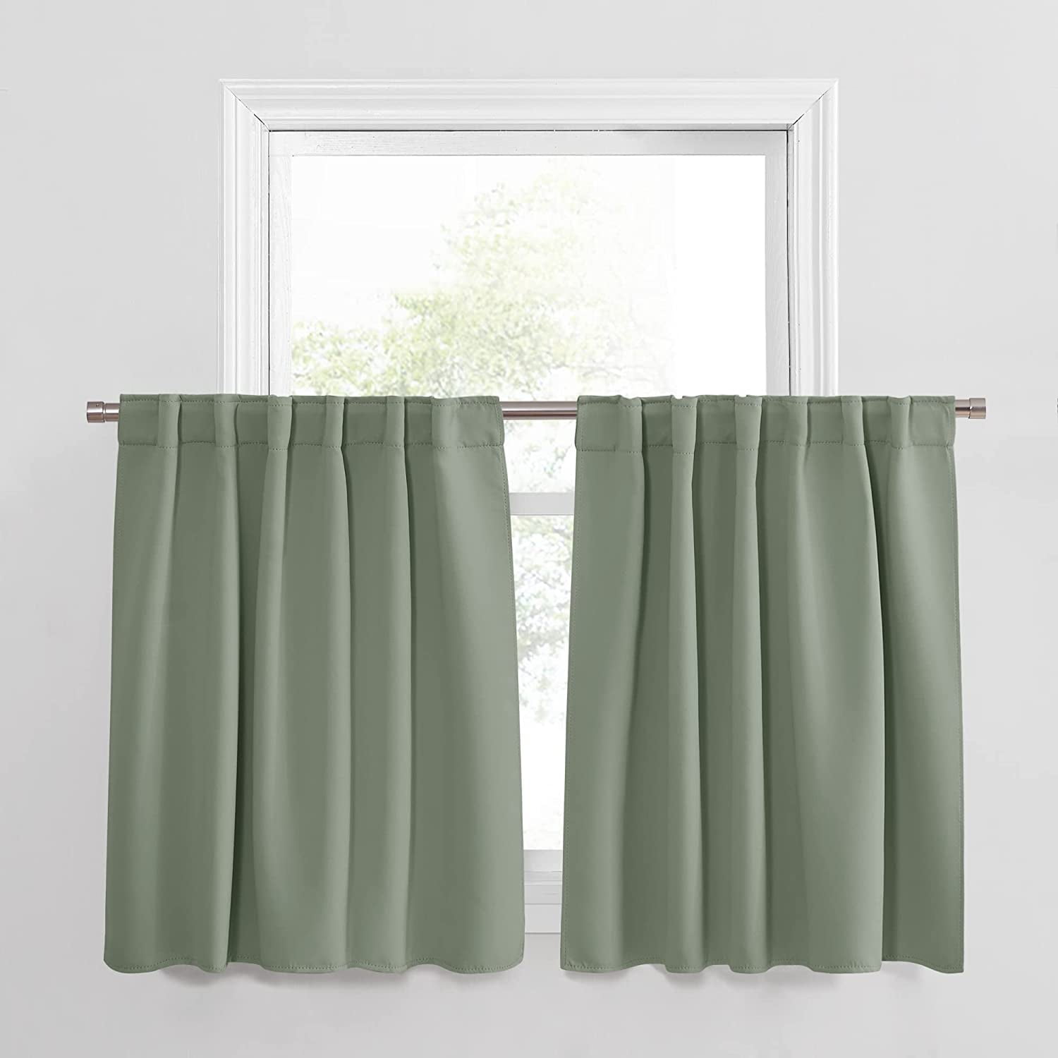 Curtains Light Block - Thermal Insulated Back Tab Draperies Energy ...