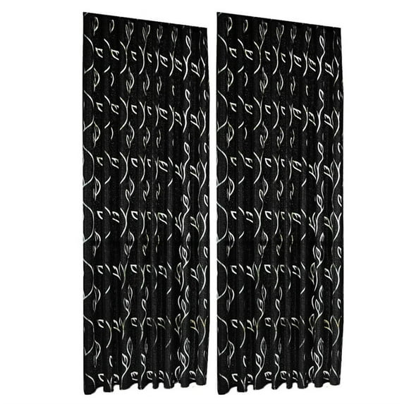 Curtains for Living Room 2 Pcs Vines Leaves Tulle Door Window Curtain ...