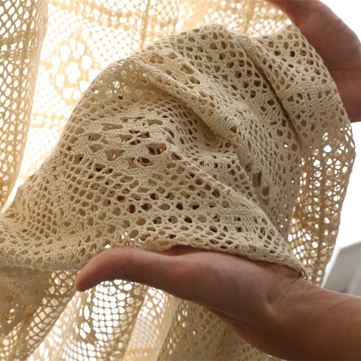 Curtains for Living Room Vintage Crochet Lace Curtains for Farmhouse ...