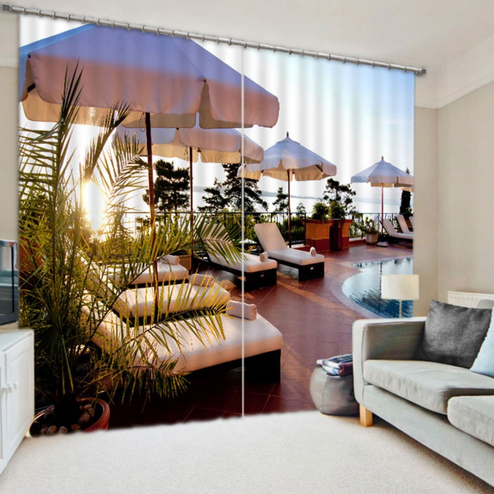 Curtains for Bedroom Block Sunlight Living Room Window Curtain Semi ...