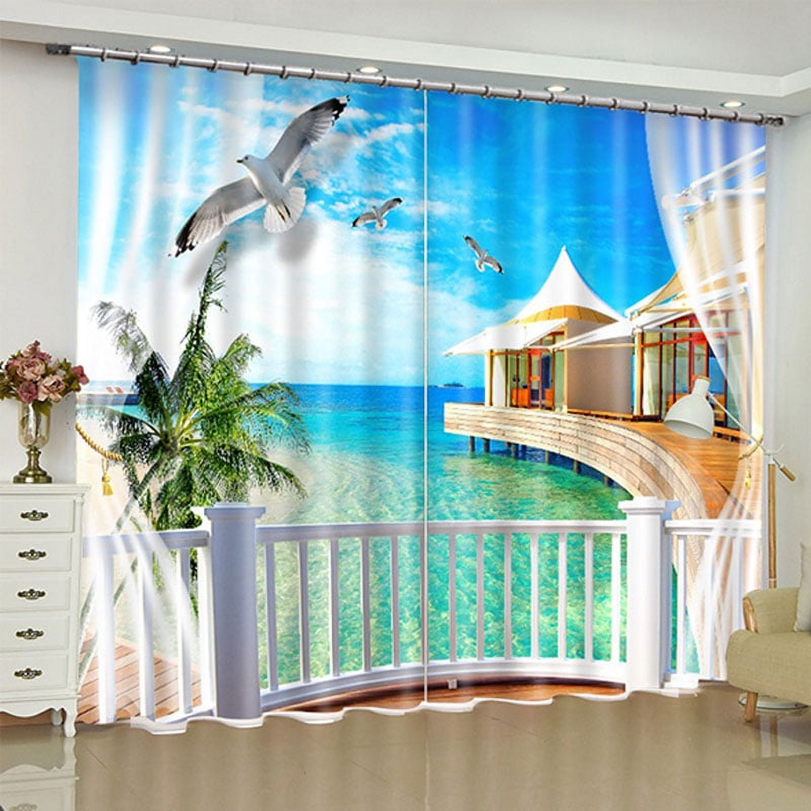 Curtains for Bedroom Block Sunlight Living Room Window Curtain Semi ...