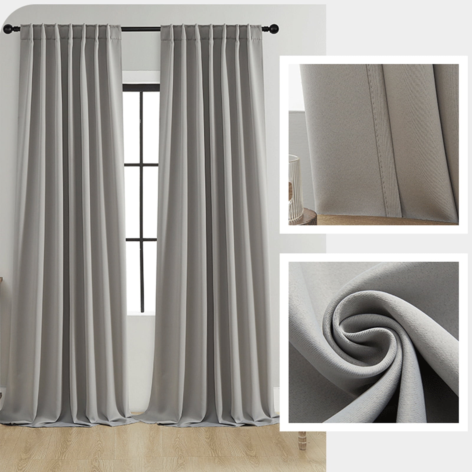 Curtains for Bedroom,Linen Curtains Living Room Curtains 51 Inches Long ...
