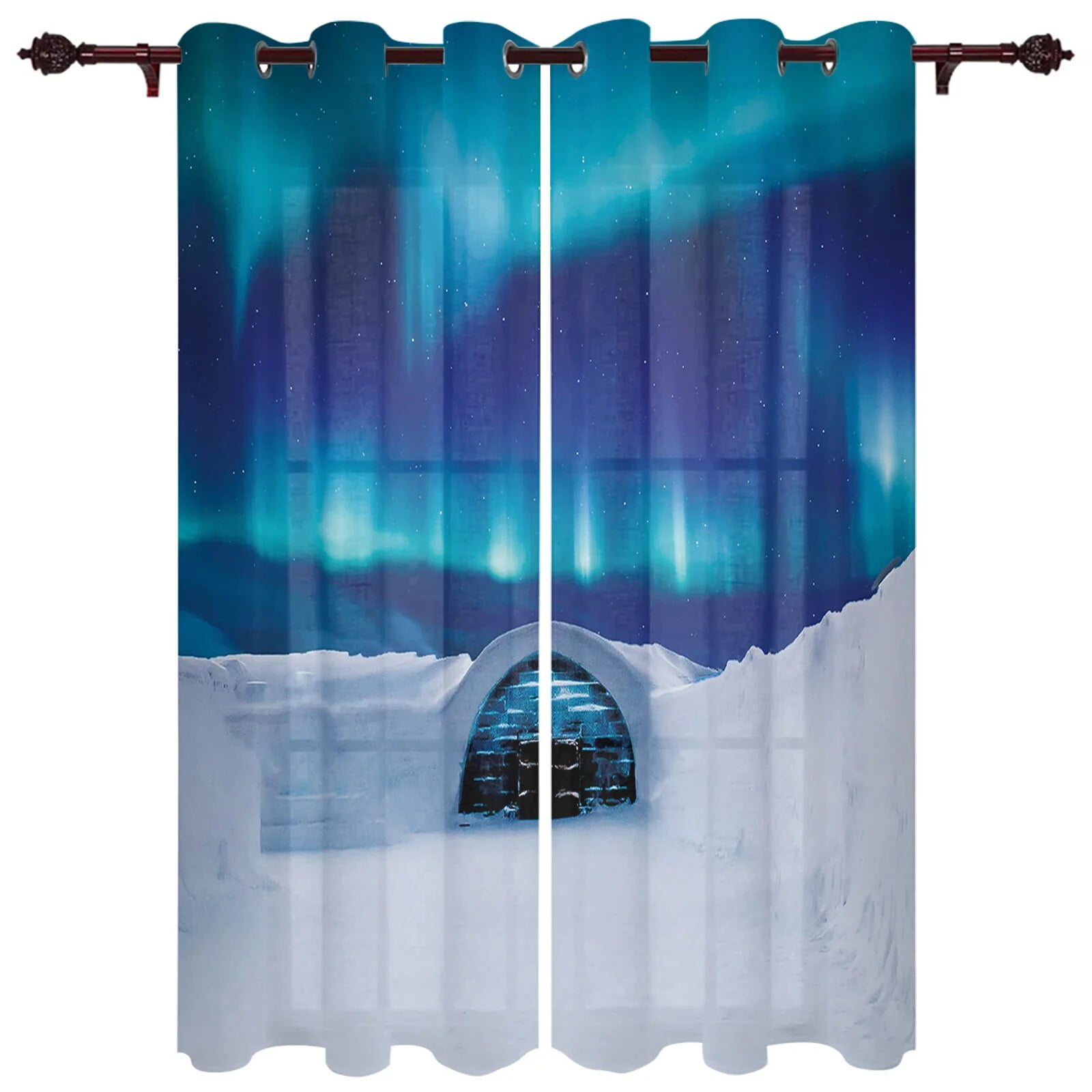 Curtains for living room Golden Gate Bridge Night View Ready-made Youth ...