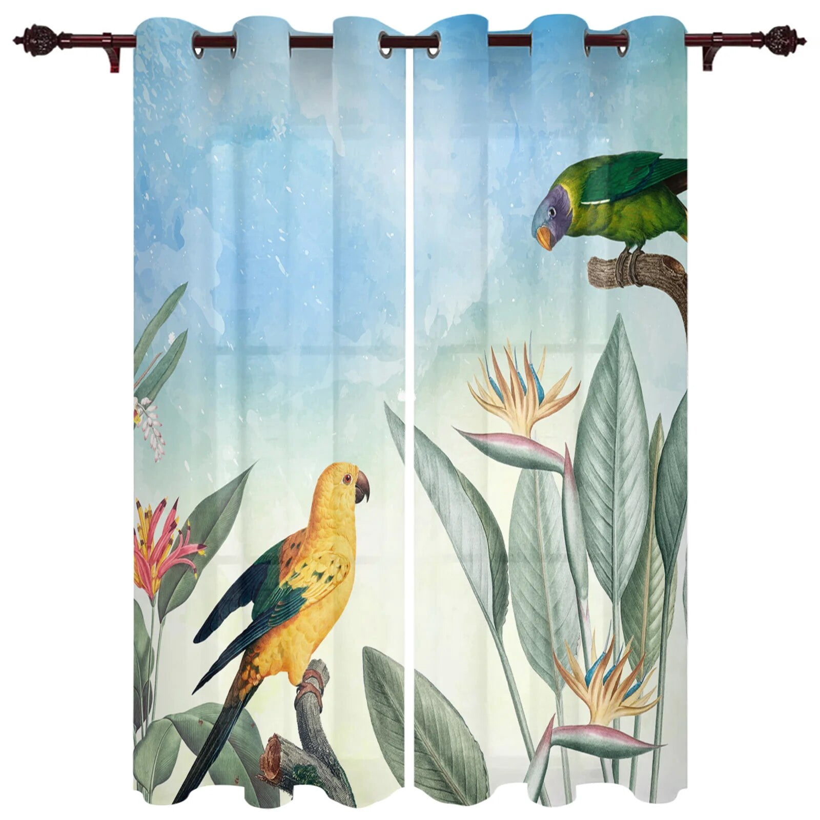 Curtains for living room Patio Curtain Red Phone Booth 2 panels set ...
