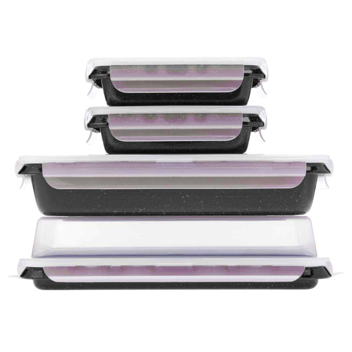 Curtis Stone 8-piece Dura-Bake and Bake, Roast and Store Set Black ...
