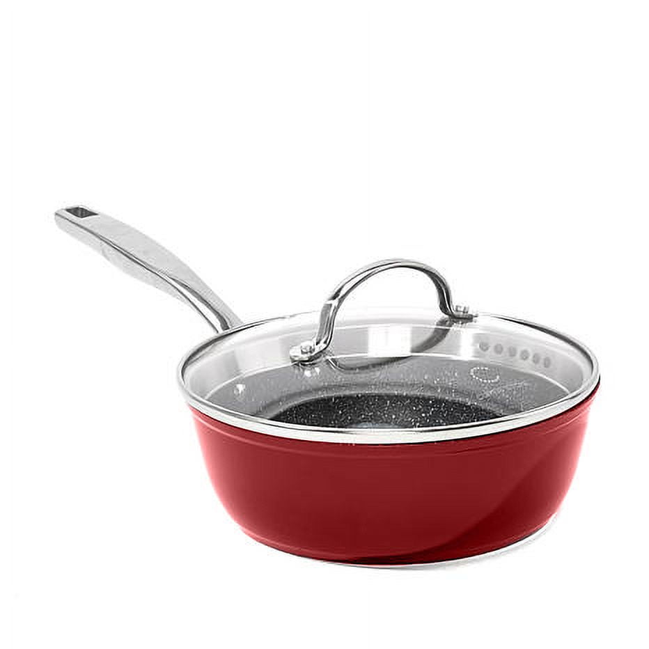 Curtis Stone Dura-Pan Nonstick 2 qt. Saucier Pan with Strainer Lid ...