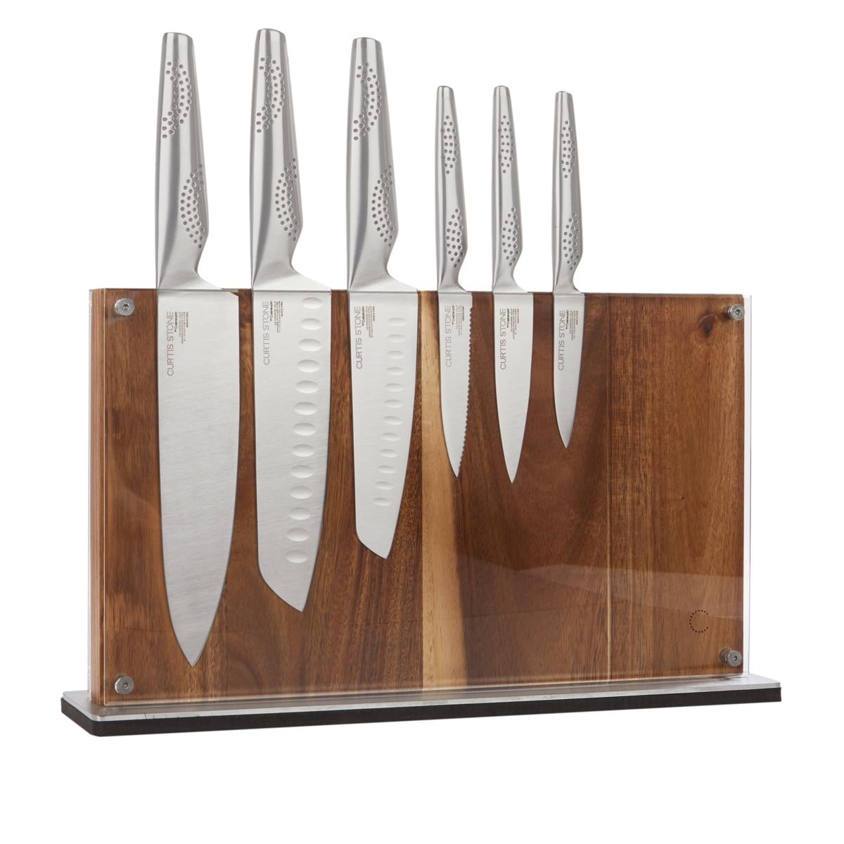 Restored Curtis Stone Samurai Series 7-piece Knife Block Set ...