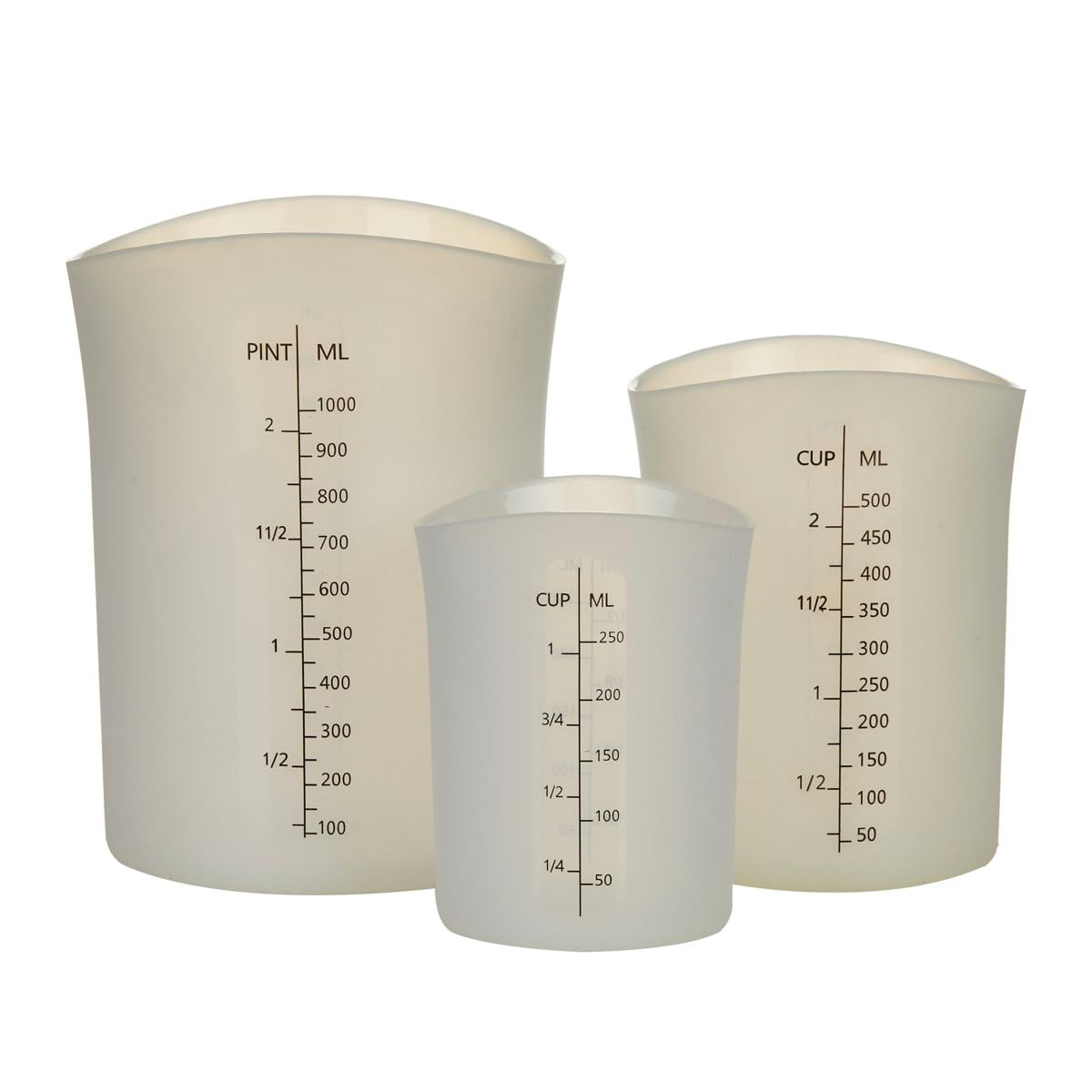Curtis Stone Set of 3 Silicone Measuring Cups Model 651-640 - Walmart.com