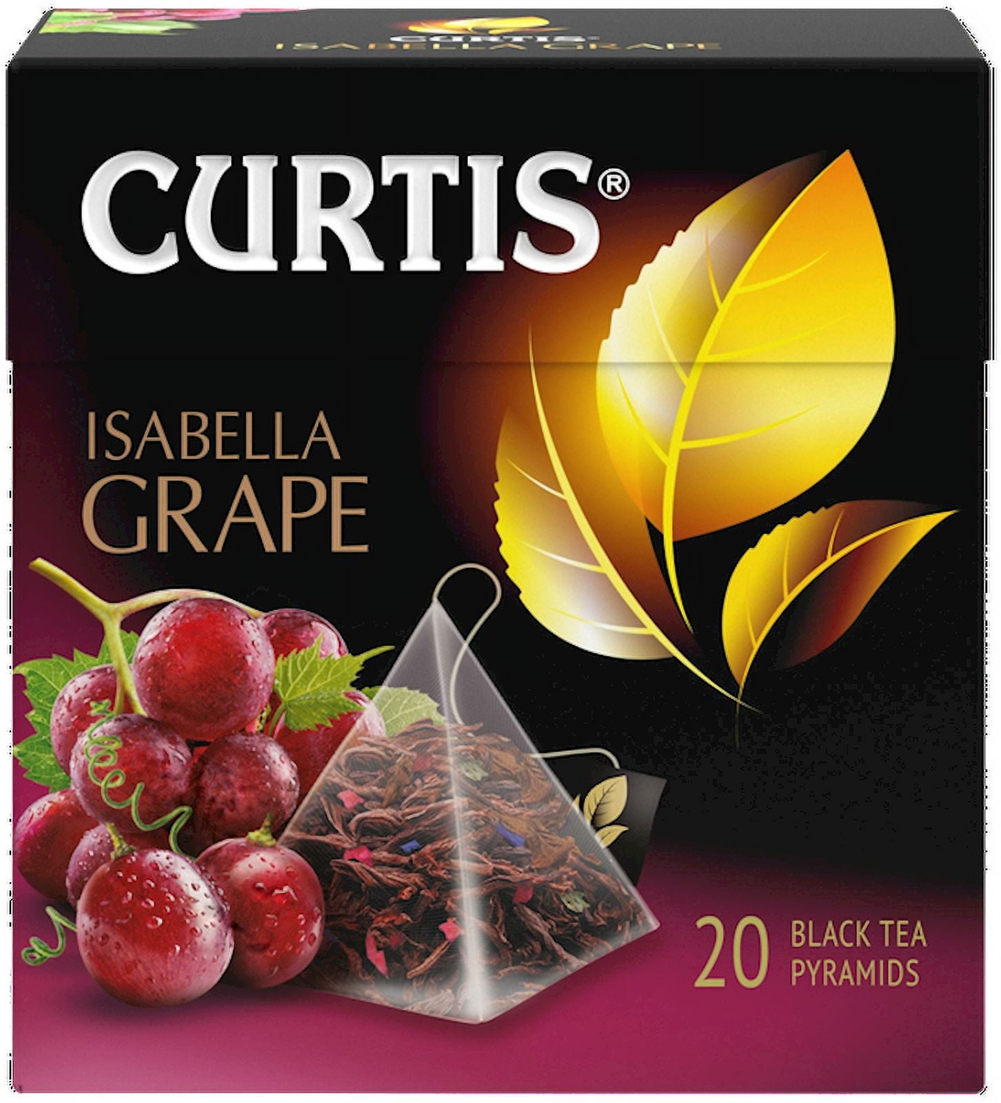Curtis Tea Isabella Grape 20 Pyramid Bags - Exquisite Grape Infused ...