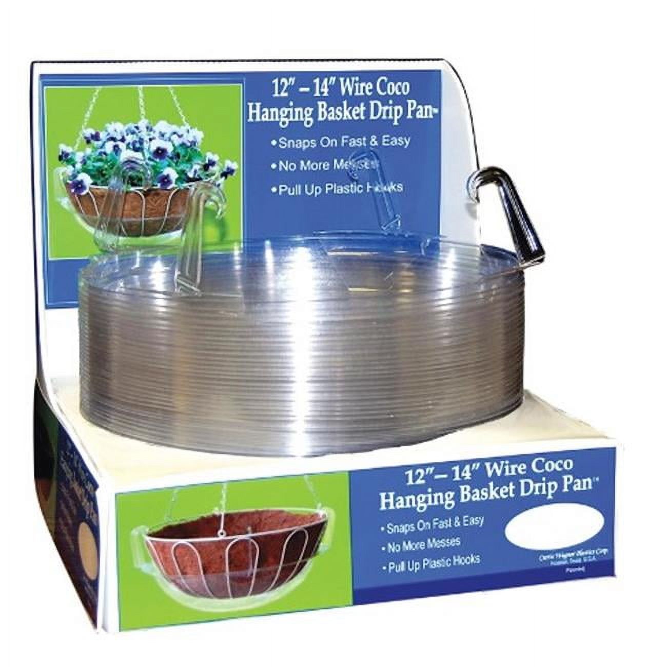 Curtis Wagner HB-1214 12-14 in. Wire Coco Hanging Basket Drip Pan ...