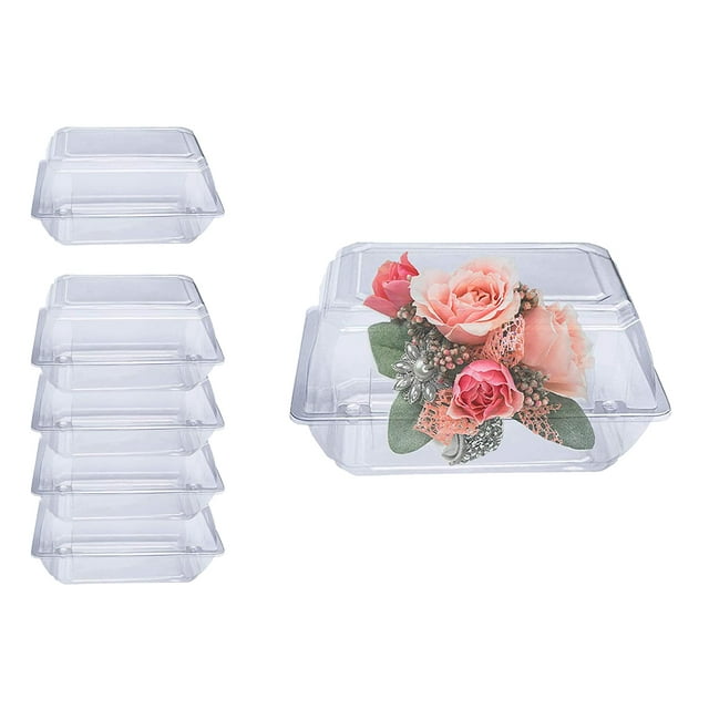 Curtis Wagner Plastics CW-965 Clear Large Corsage Flower Boxes (5-Pack ...