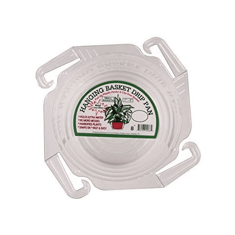 Curtis Wagner 8-inch Clear Hanging Basket Drip Pan with Plant Tray ...
