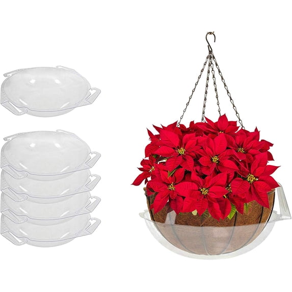 Curtis Wagner Plastics Wire Coco Hanging Basket Drip Pans (5-Pack ...