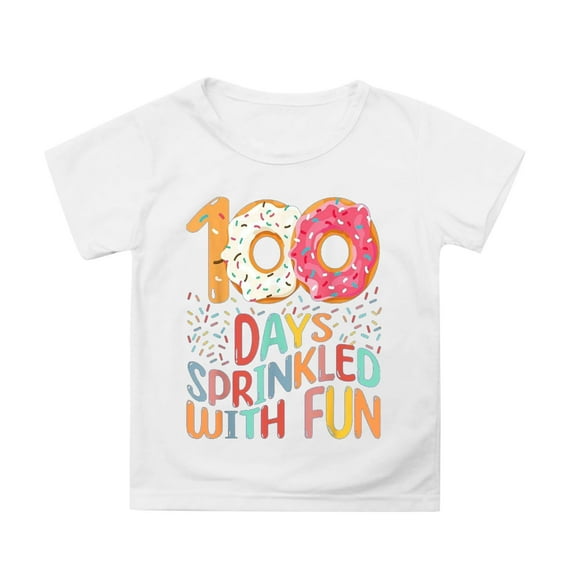 Curuila 100 Days Of School Shirts For Boys Girls Short Sleeve Crew Neck ...