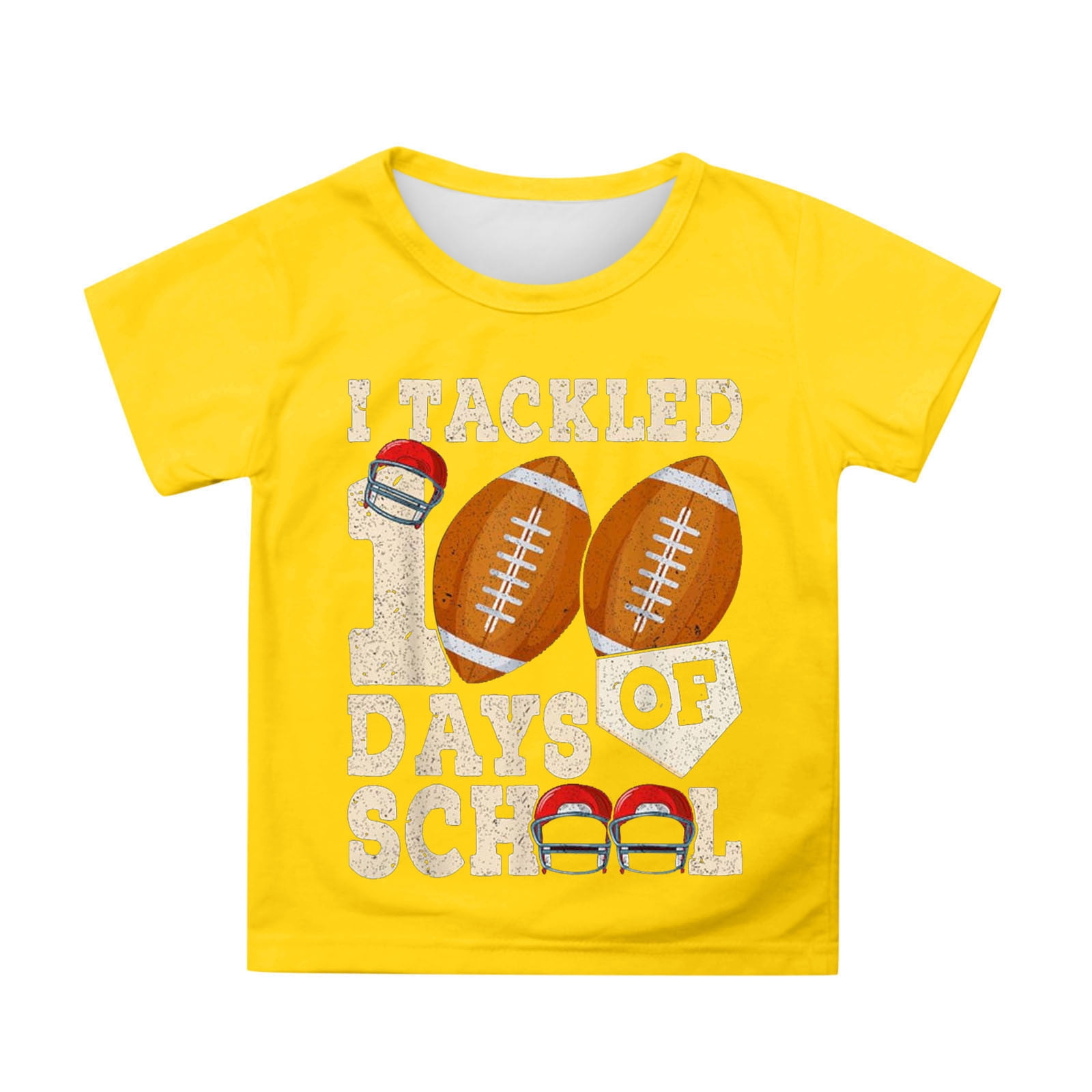 Curuila 100 Days Of School Shirts For Kids Boys Girls Short Sleeve Crew ...