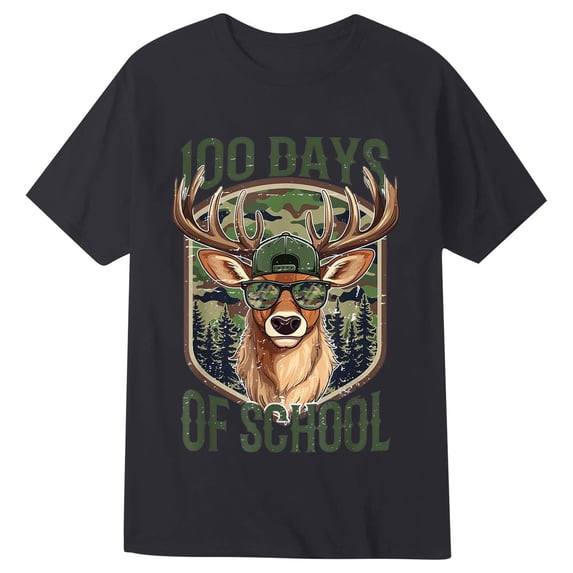 Curuila 100 Days Of School Shirts Letter Print Short Sleeve Crew Neck ...