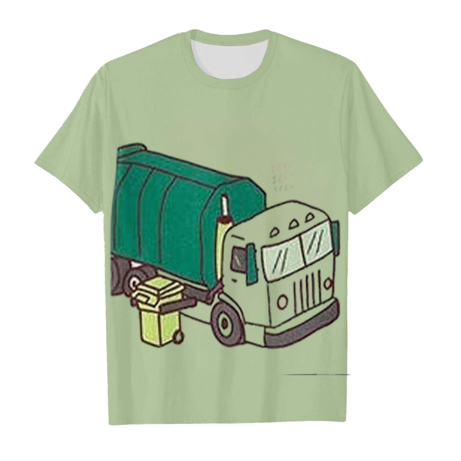 Curuila Child Kids Boys T Shirts Crew Neck Cartoon Print Short Sleeve ...