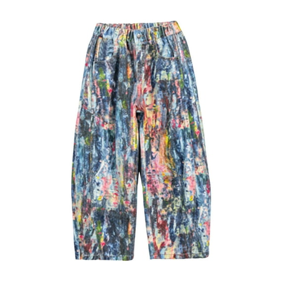 Curuila Children Boys Girls Pants Tie Dye Elastic Waist Comfortable ...