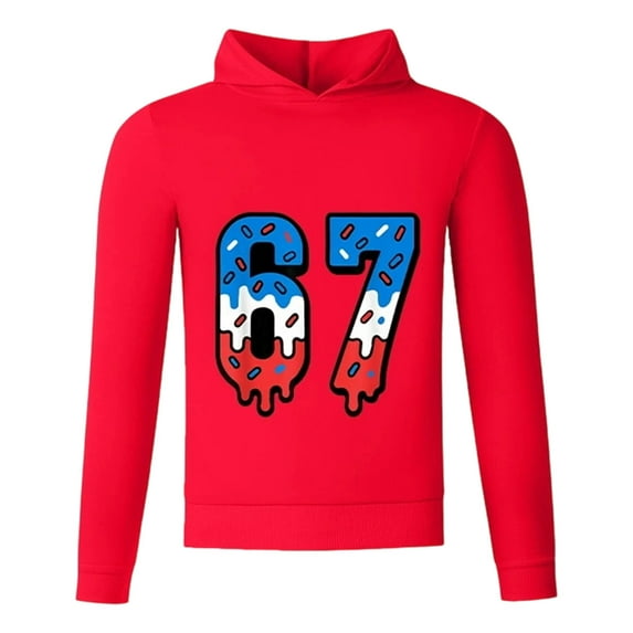 Curuila Children Girls Boys Hooded Sweatshirt Long Sleeve Letter Print ...