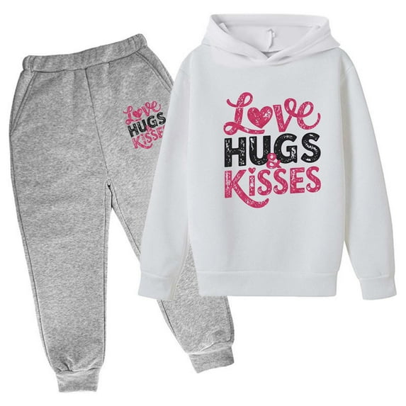 Curuila Children Girls Boys Hoodie Set Casual Long Sleeve Valentine'S ...