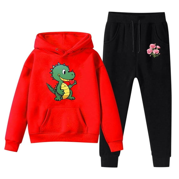 Curuila Children Girls Boys Hoodie Set Casual Valentine'S Day Cute ...