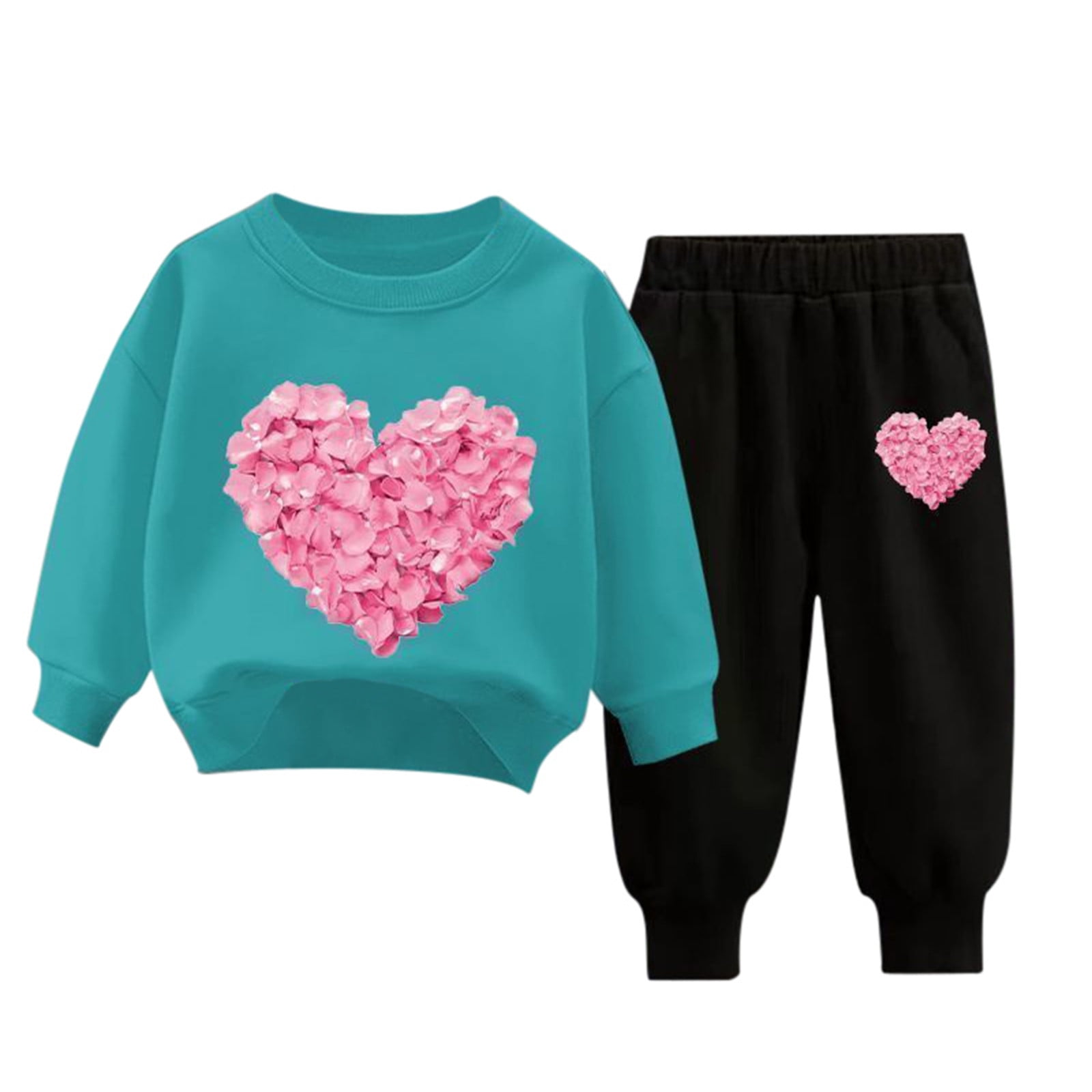 Curuila Children Valentine'S Day Pullover Set Casual Cute Printed Long ...
