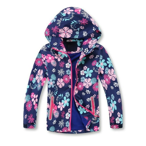Curuila Kids Boys Girls Coats Long Sleeve Autumn Cartoon Print Casual Jacket With Zipper Hooded ...