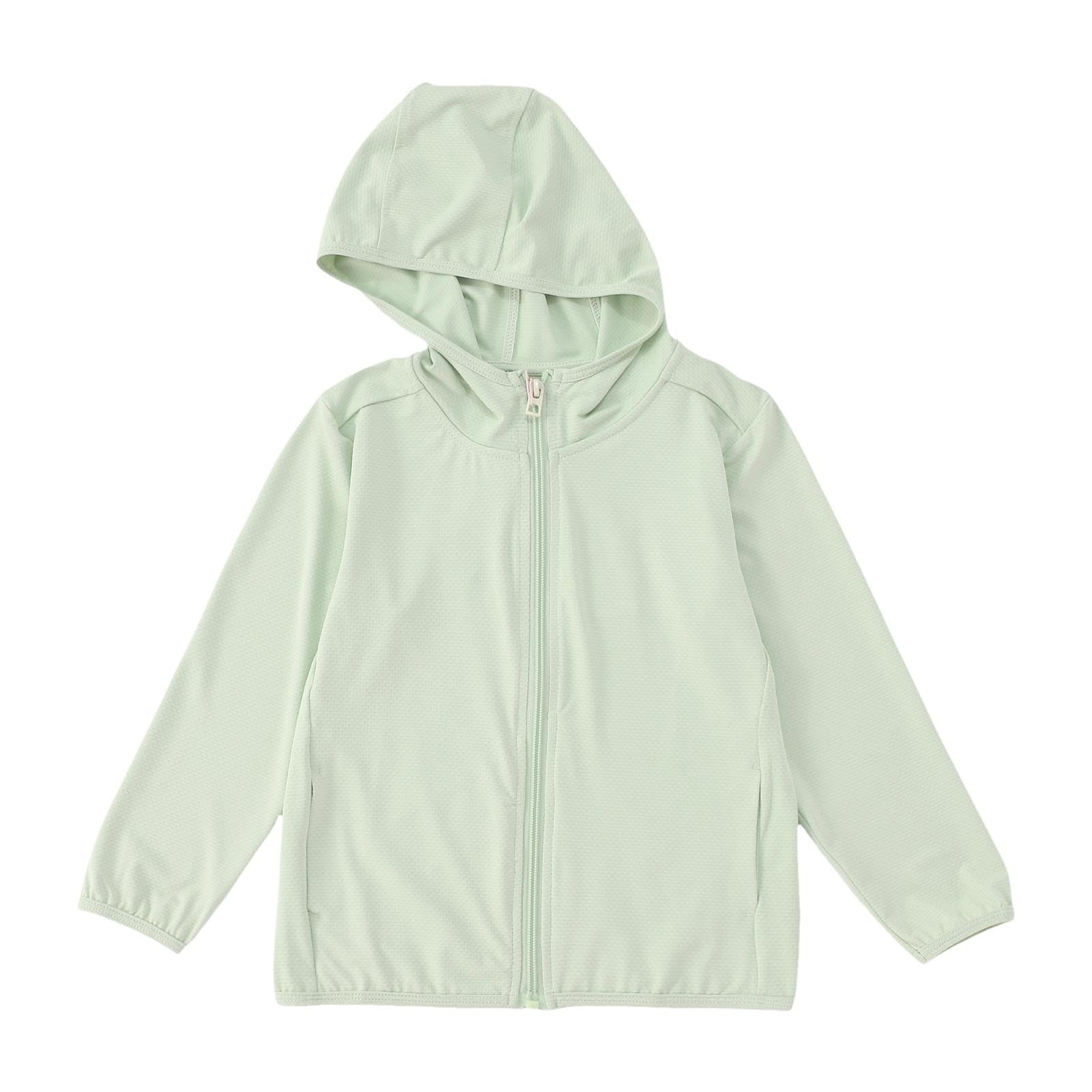 Curuila Kids Boys Girls Coats Long Sleeve Autumn Solid Color Casual Jacket With Zipper Hooded ...