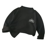 Curuila Kids Girls Shirts High Neck Long Sleeve Cartoon Print Warmth ...