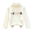 Curuila Kids Girls Shirts High Neck Long Sleeve Cartoon Print Warmth ...